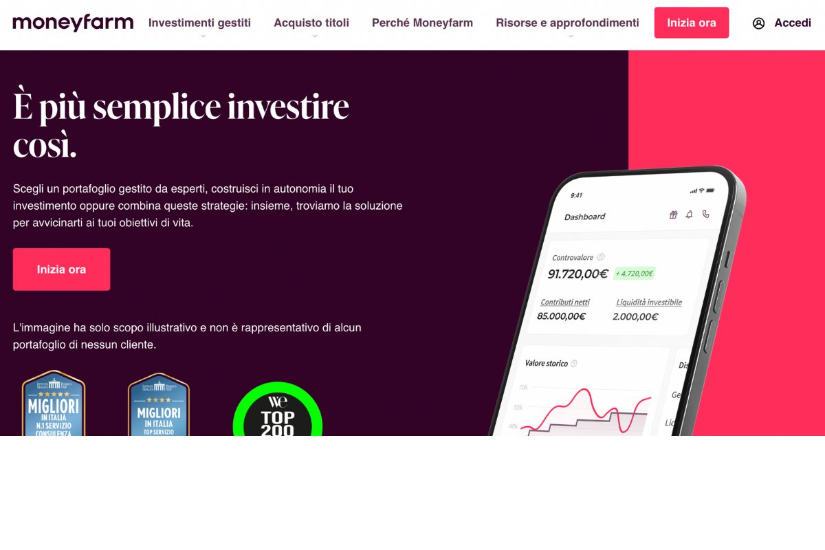 Moneyfarm: Opinioni e Recensioni 2026. Rendimenti e Commissioni