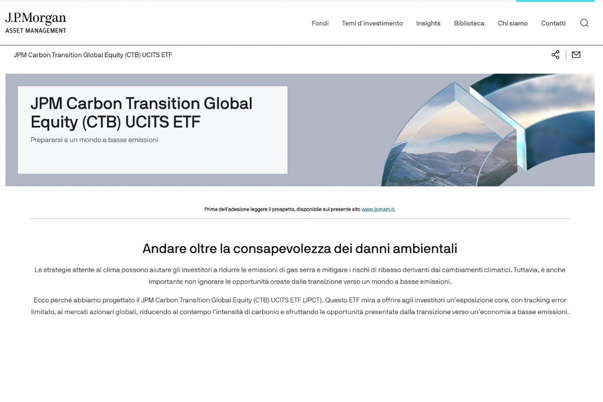 JP Morgan Carbon Transition Global Equity: Opinioni - IE00BMDWYZ92